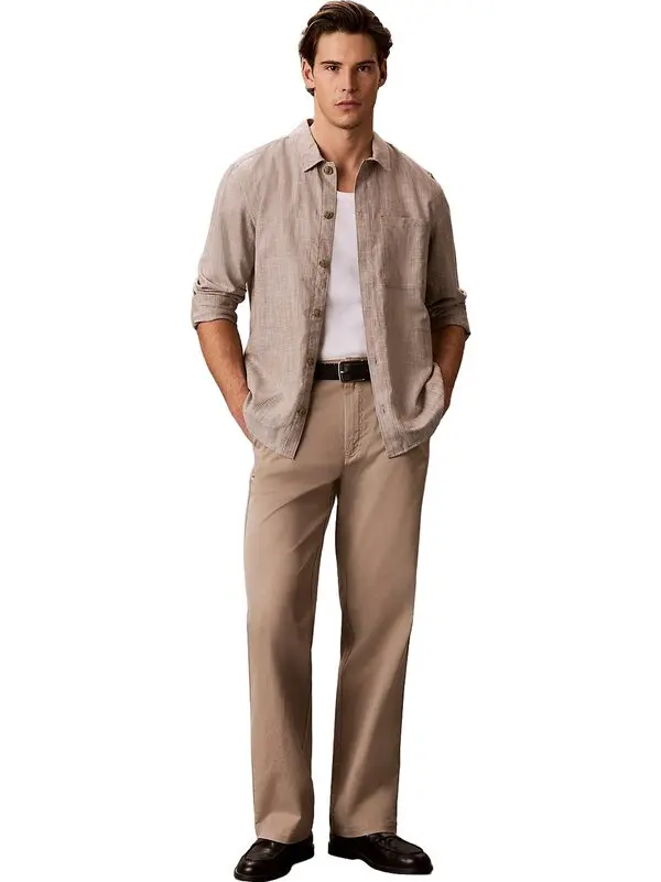 Calvin Klein 90s Straight Chino Pants - Vintage Khaki