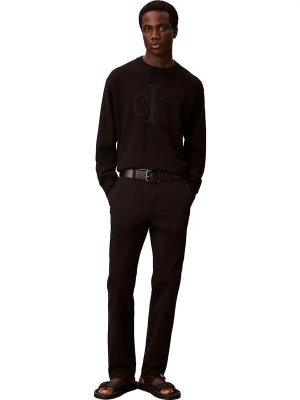 Calvin Klein Cotton Slim Chino Pants - Black