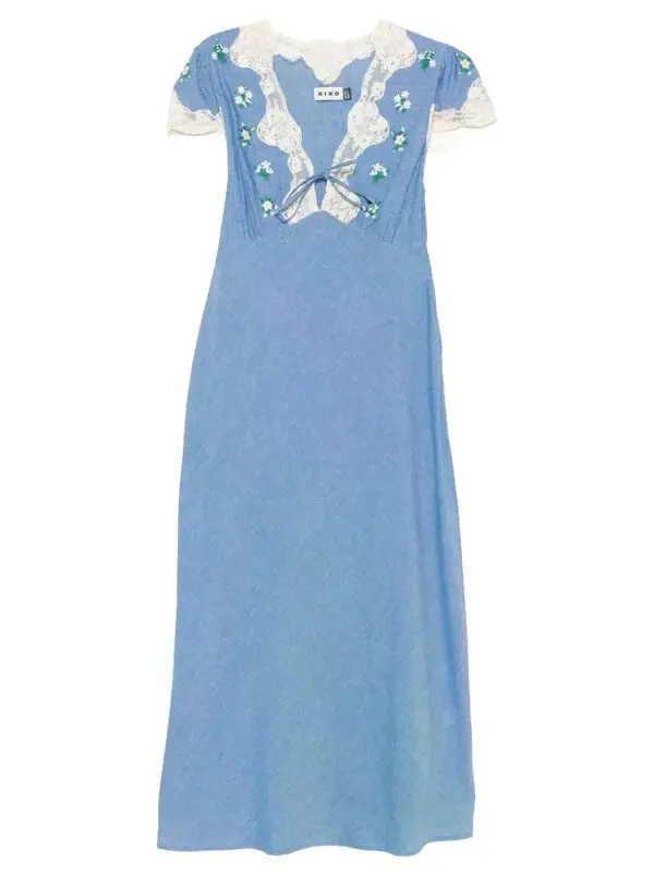 Rixo Amari Midi Dress - Blue