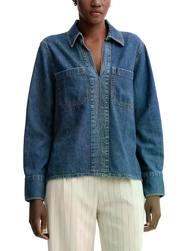 Rag & Bone Channing Denim Shirt - Blue