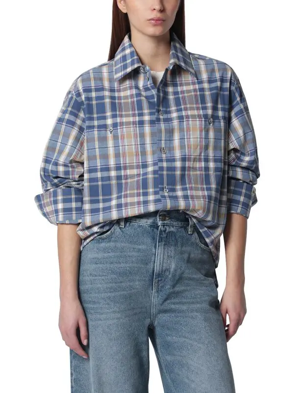 GOLDEN GOOSE Checked Cotton Poplin Shirt - Multicolor