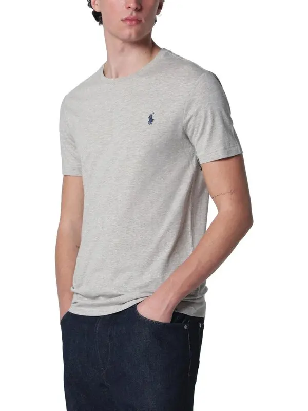 Polo Ralph Lauren Mélange Cotton Custom Slim-fit T-shirt - Grey