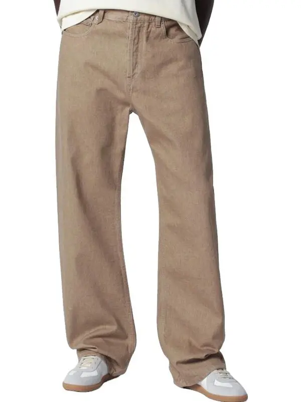 Jacquemus Straight Leg Denim Trousers - Beige
