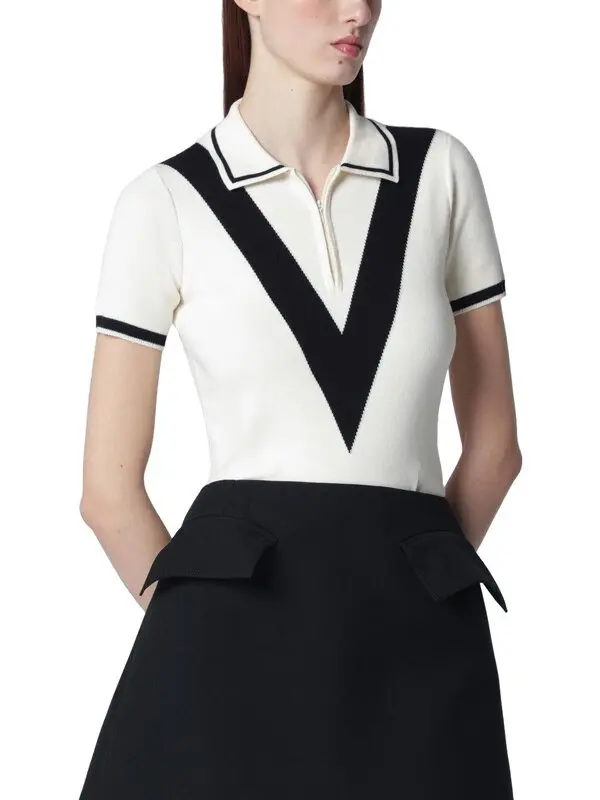 Valentino Garavani V-inlay Polo Shirt - White