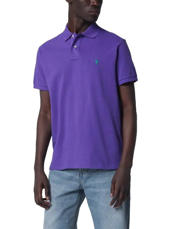 Polo Ralph Lauren Cotton Custom Slim-fit Polo Shirt - Purple