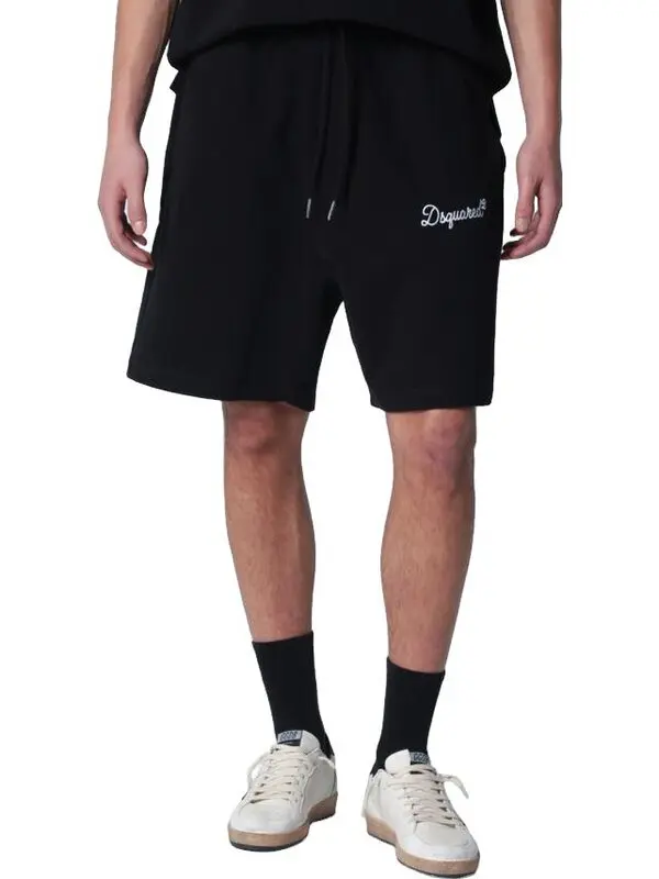 Dsquared2 Relaxed-fit Cotton Shorts - Black