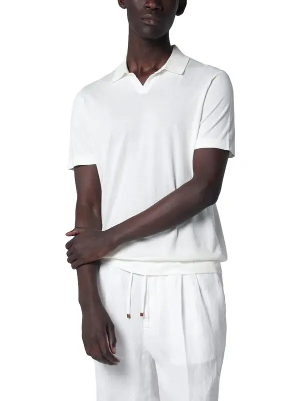 DRUMOHR Milk- Cotton Knit Polo - White