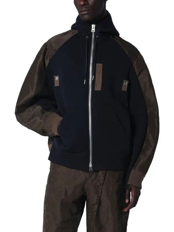 Sacai Cotton-blend Hoodie - Multicolor