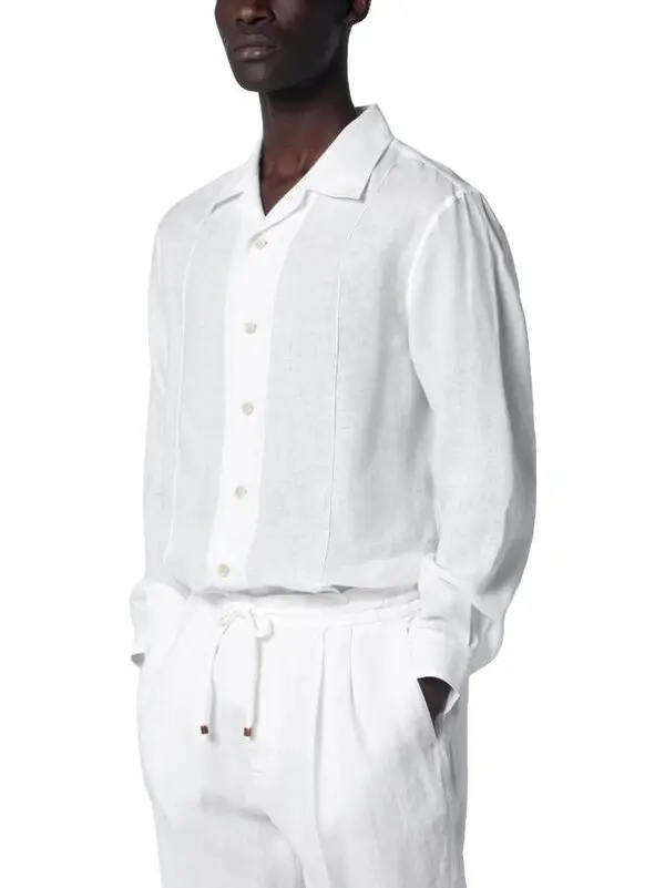 Brunello Cucinelli Linen East Fit Shirt - White