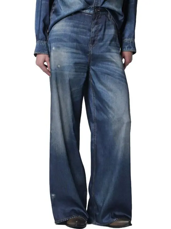 GOLDEN GOOSE Wide-leg Denim Trousers - Blue