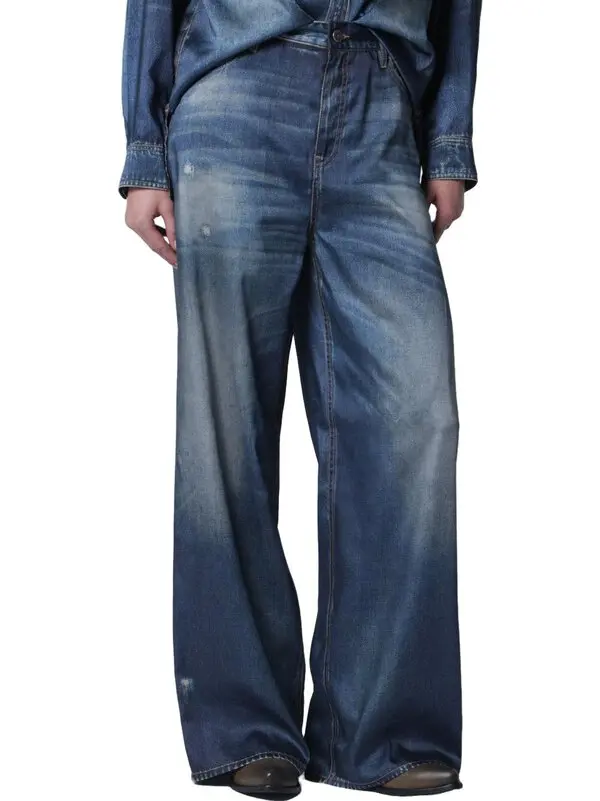 GOLDEN GOOSE Wide-leg Denim Trousers - Blue