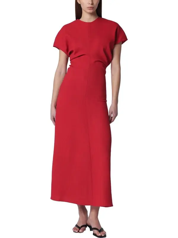 TOTEME Wool Midi Dress - Red