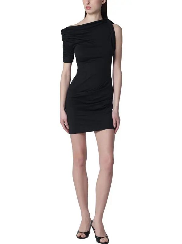 Jacquemus Draped Mini Dress - Black
