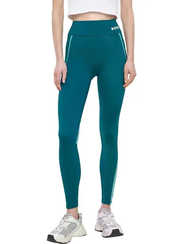 BOSS Panelled High-waisted Leggings - Green
