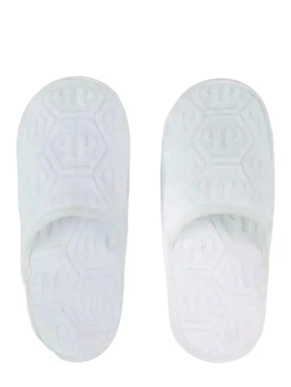 Philipp Plein Hexagon Flat Slippers - White
