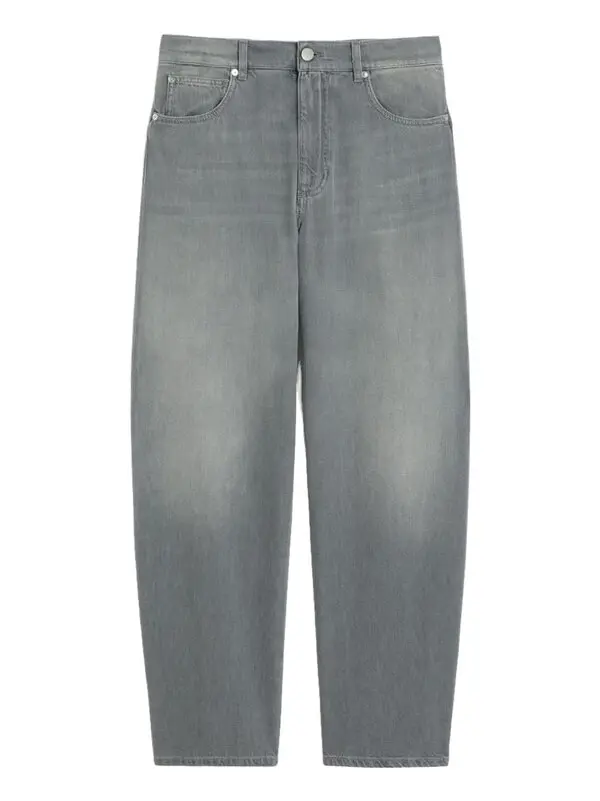 Max Mara Denim Barrel Leg Jeans - Medium Grey