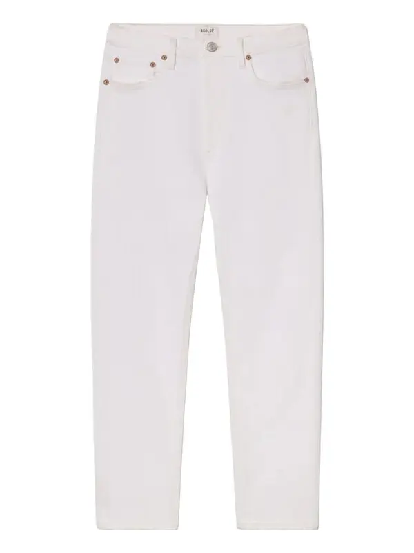 AGOLDE 90's Pinch High Waist Straight Leg Jeans - White