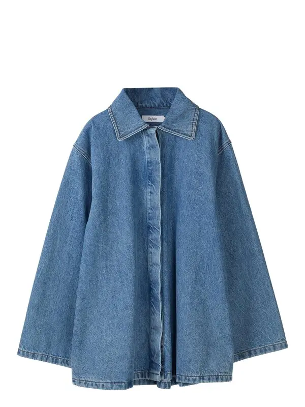 Stylein Karen Denim Jacket - Vintage Blue