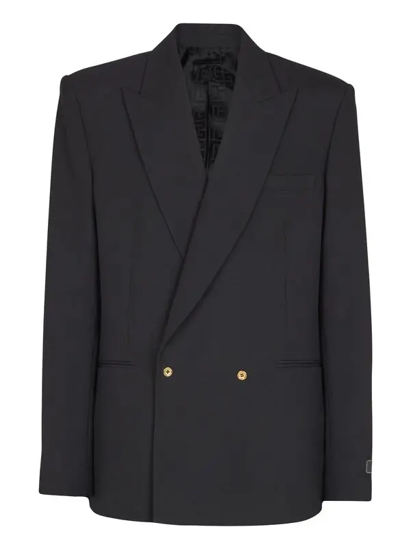 Balmain Wool 2-button Blazer - Black