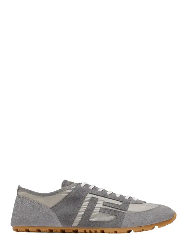 Balmain Suede Racer 45 Sneakers - Grey