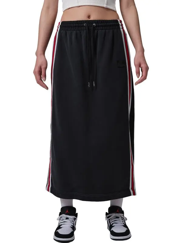 JORDAN Flight Fleece Maxi Skirt - Black