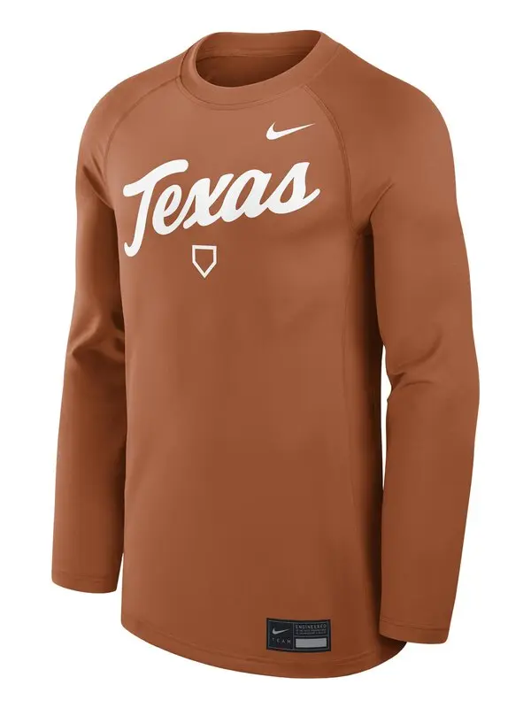 Nike Dri-fit College Long-sleeve T-shirt - Orange