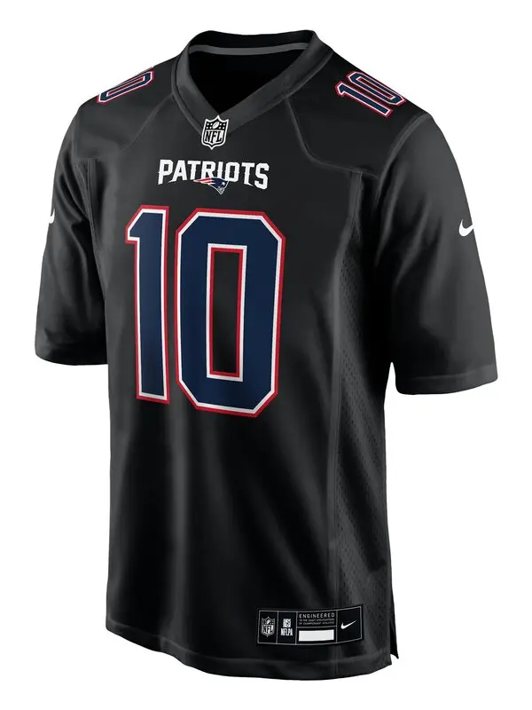 Nike Drake Maye New England Patriots Nfl Game Jersey - Black