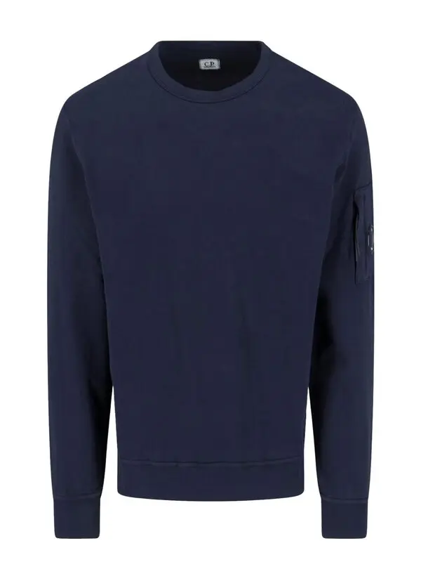 C.P. COMPANY Lens Crew Neck Sweatshirt - Blue