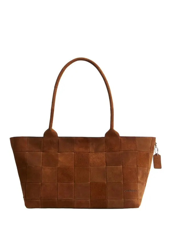 COACHTOPIA Alter/ego Large Tote Bag In Upcrafted Suede - Warm Brown