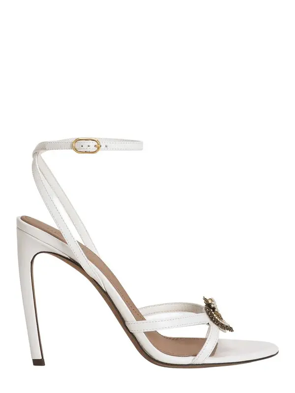 Dolce & Gabbana Devotion Calfskin Sandals - White