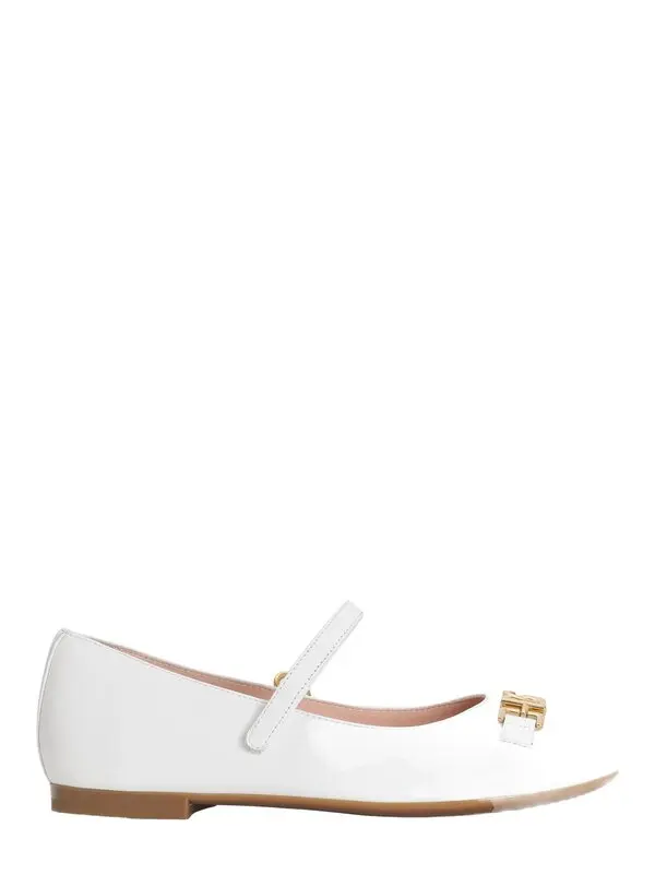 Dolce & Gabbana Nappa Lambskin Ballet Flats - White