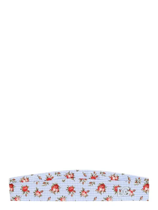 Dolce & Gabbana Small Rose-print Poplin Bandana - Multicolor