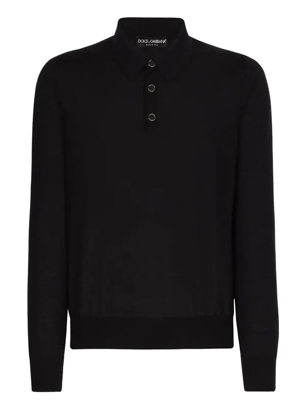 Dolce & Gabbana Extra-fine Cashmere Polo-shirt - Blue