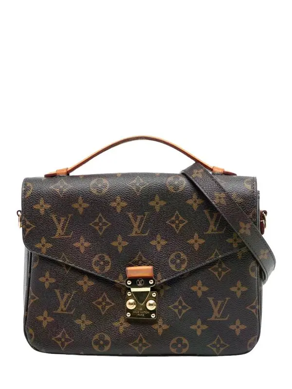 LOUIS VUITTON 2015 Monogram Pochette Metis Satchel - Brown