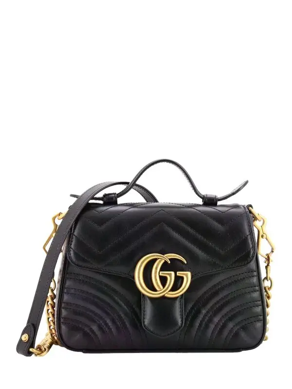 Gucci Gg Marmont Mini Satchel - Black