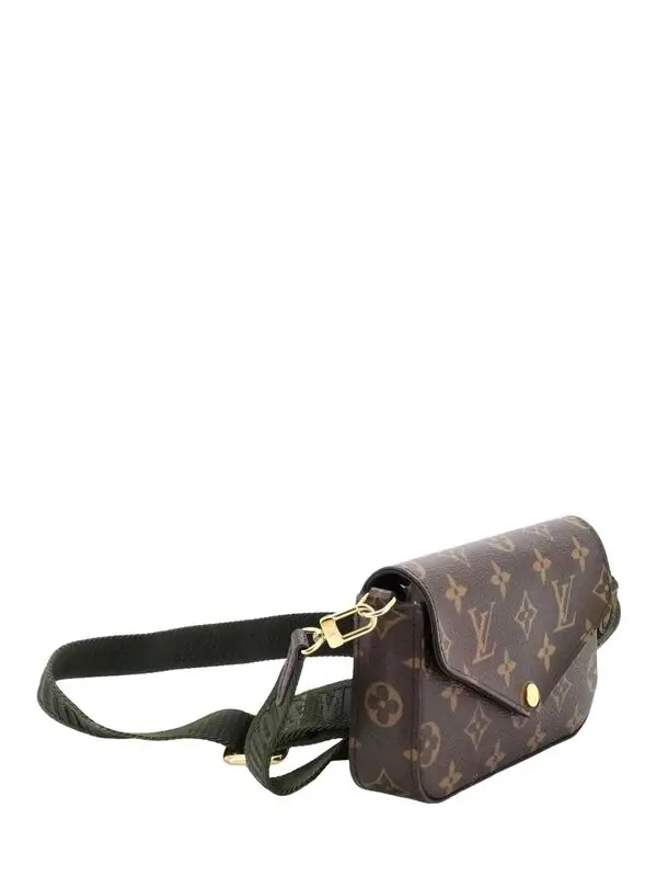 LOUIS VUITTON Felicie Strap & Go Handbag Monogram Canvas - Brown