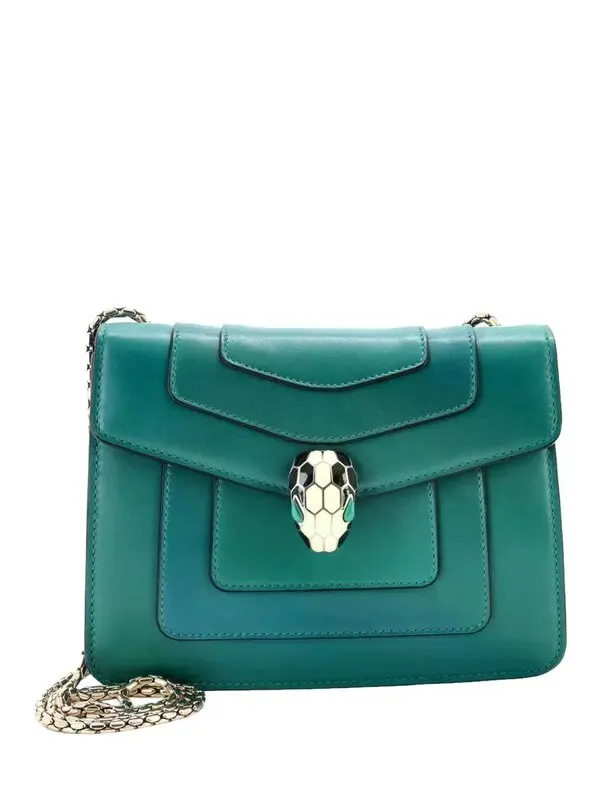 BVLGARI Serpenti Forever Leather Shoulder Bag - Green