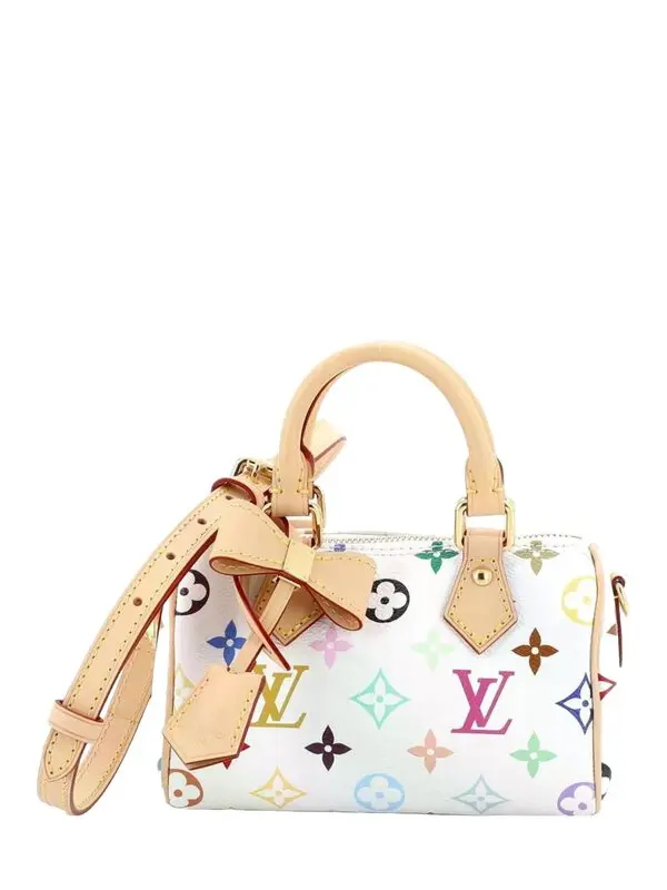LOUIS VUITTON X Takashi Murakami Speedy Bandouliere Nm Nano Satchel - White