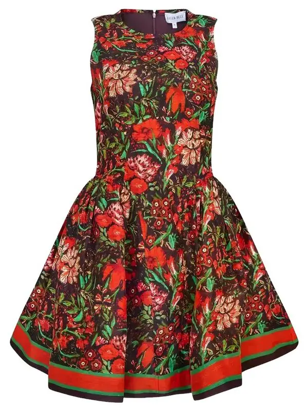 Hunter Bell Layne Floral-print Mini Dress - Red