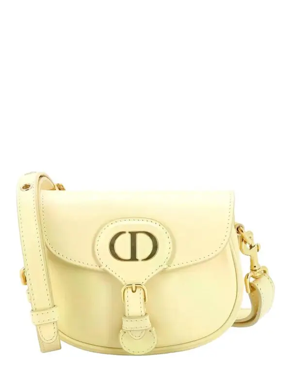 Dior Bobby Flap Bag Leather Micro Shoulder Bag - Yellow