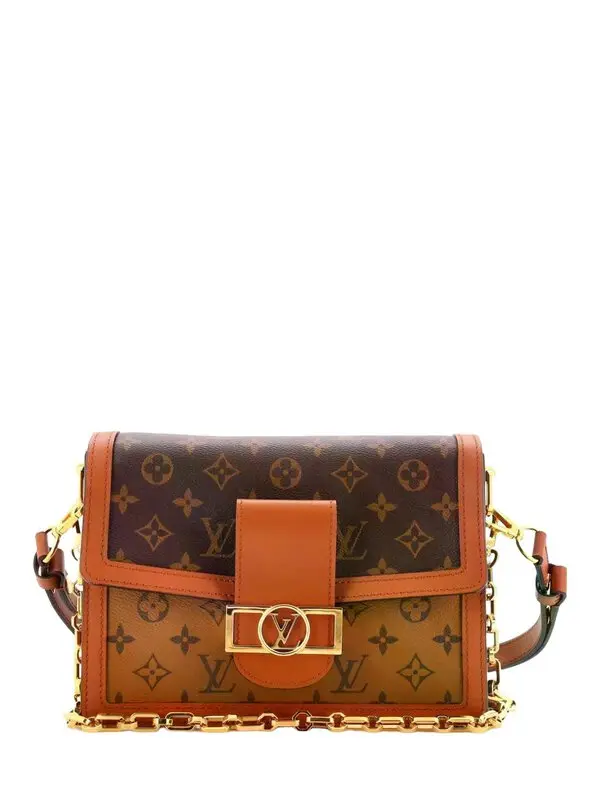 LOUIS VUITTON Dauphine Reverse Monogram Canvas Mm Shoulder Bag - Brown