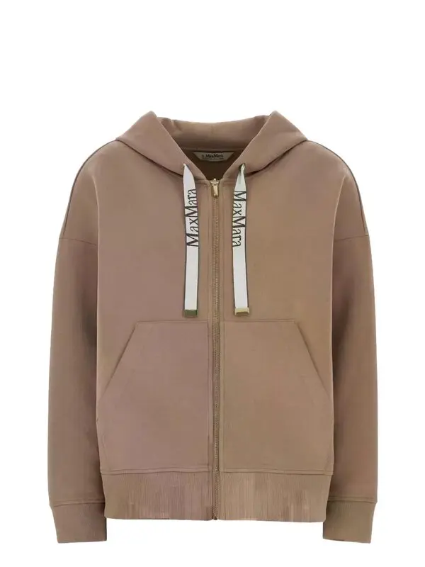 Max Mara Hooded Zip Sweatshirt - Brown
