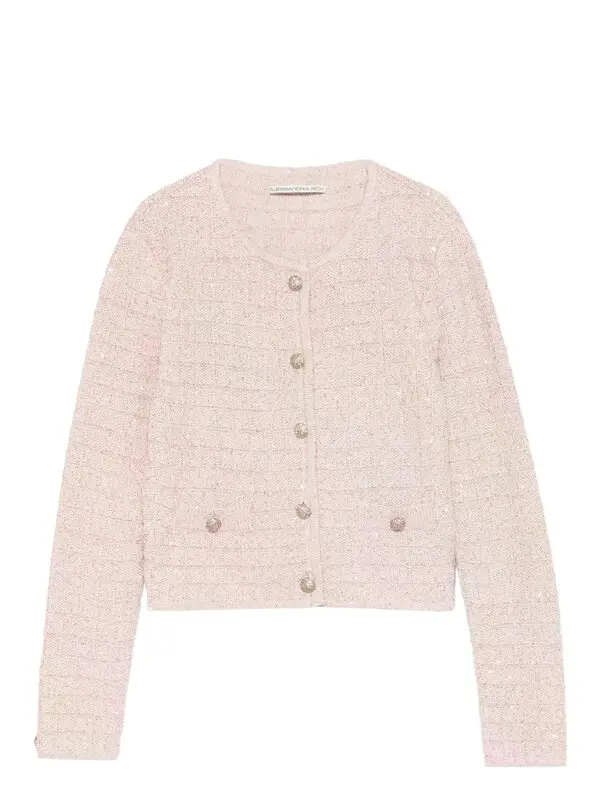 Alessandra Rich Button Embellished Knitwear - Pink