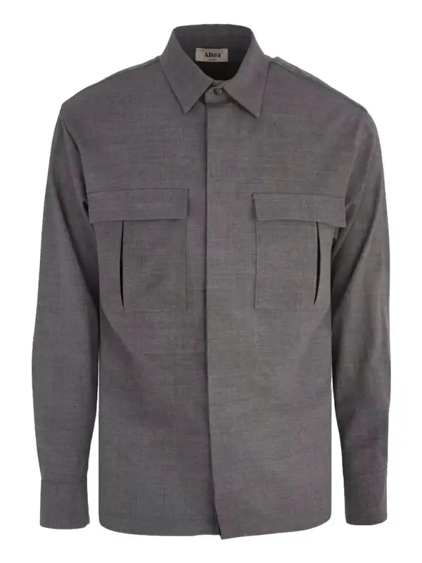 Altea Chest-pockets Shirt Jacket - Grey