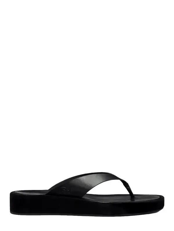 REFORMATION Eden Platform Thong Sandals - Black
