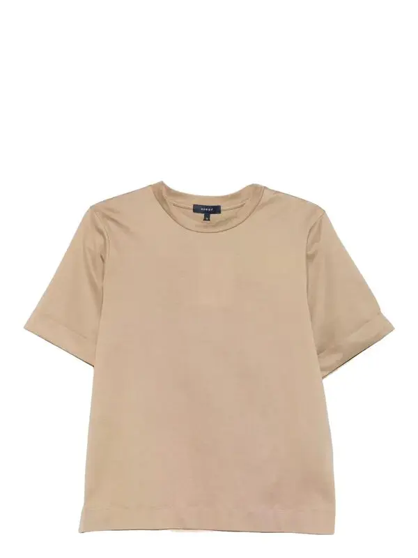 Soeur Ama Cuffed T-shirt - Neutrals