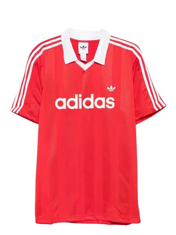 Adidas Archive Collar Engineered T-shirt - Red
