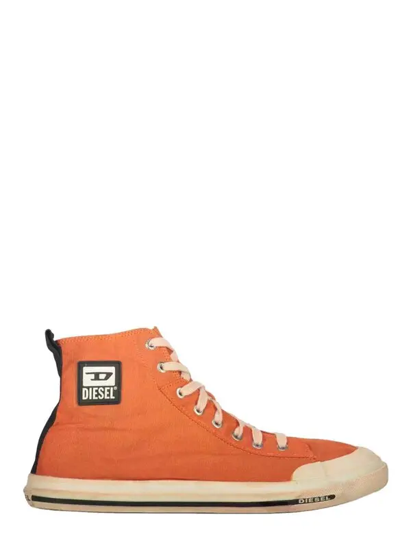 Diesel Logo High-top Sneakers - Orange