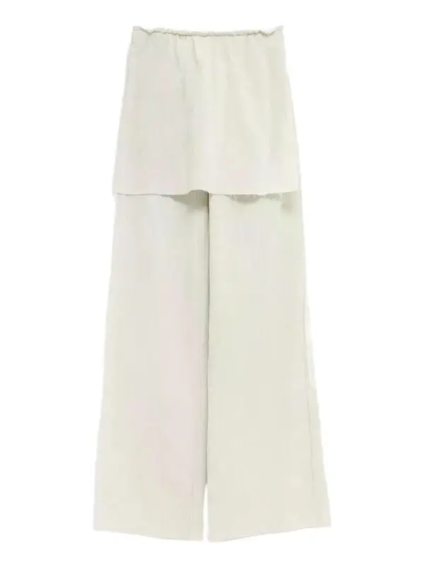 LAUREN MANOOGIAN Ruffled Trousers - Neutrals