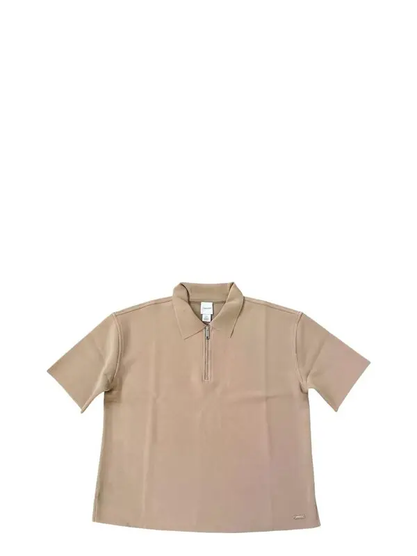 Calvin Klein Zip-up Polo Top - Neutrals